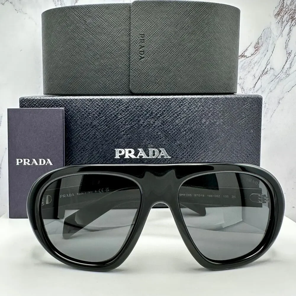 Prada | Accessories | New Prada Sunglasses Pr C5s 6k08z Black 2025 ...